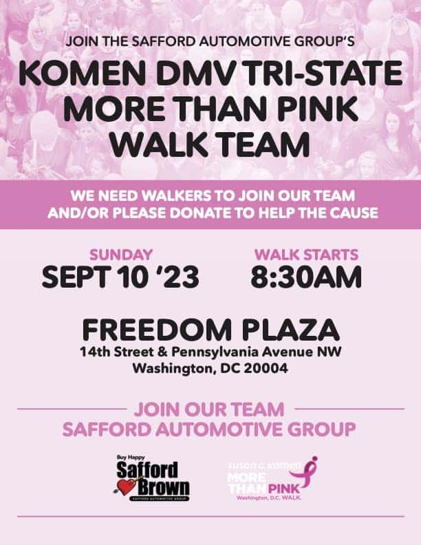 Komen DMV Tri-State More Than Pink Walk Team | Safford Brown Hyundai Fairfax