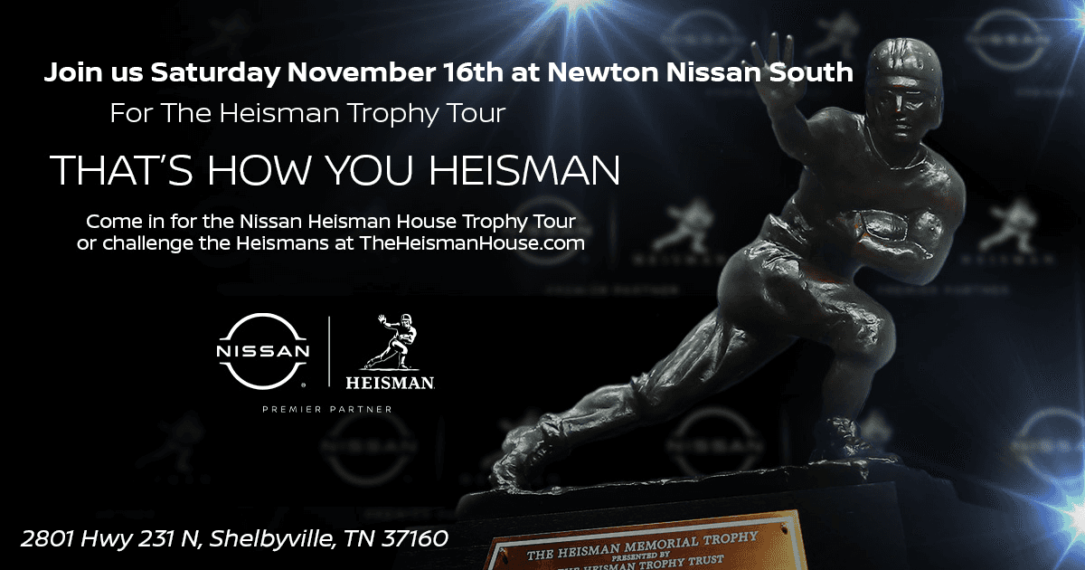 The Heisman House Tour - Coming to Newton Nissan South | Newton Nissan ...