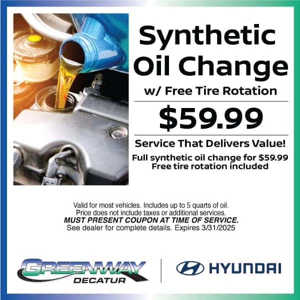 Hyundai oil change coupon store
